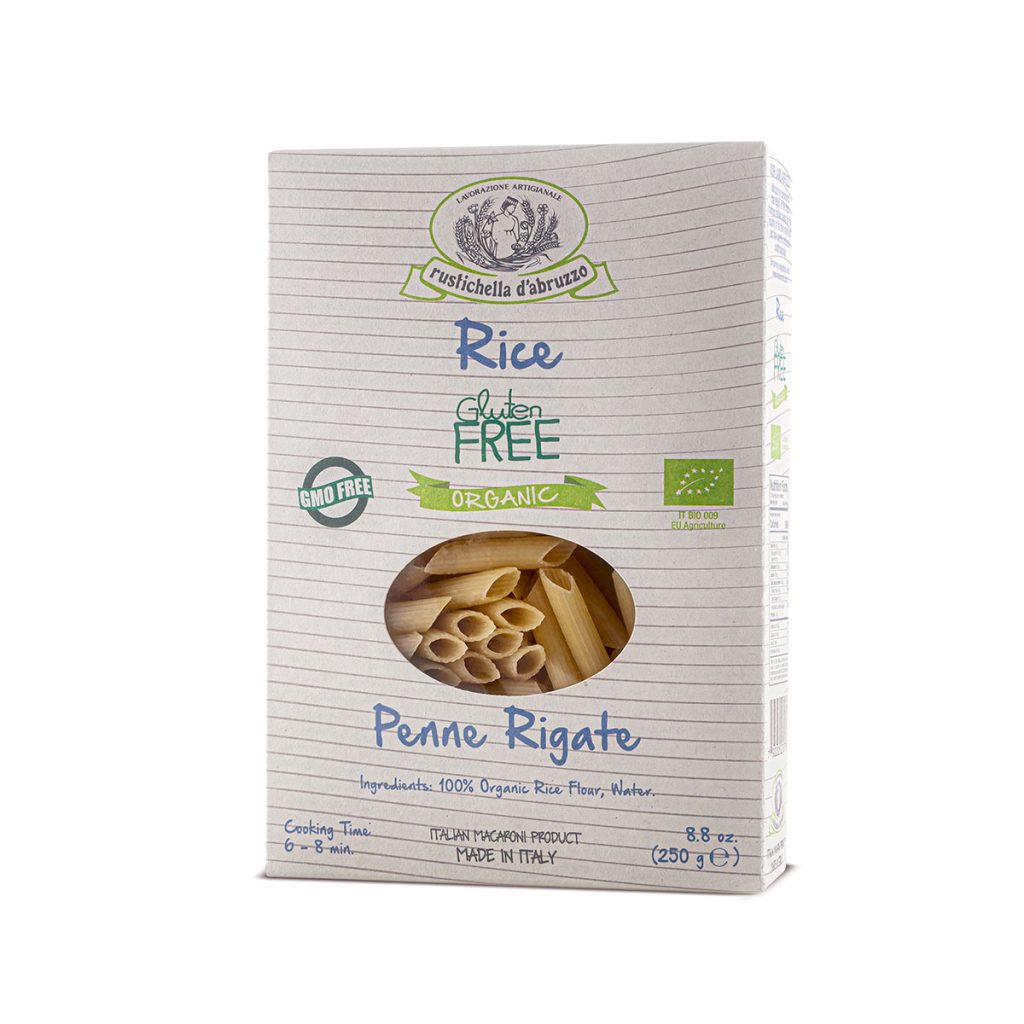 Rustichella D'Abruzzo Organic Rice Penne Rigate Gluten Free